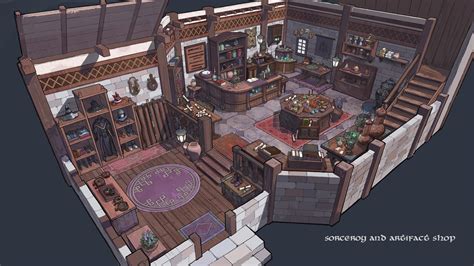 Artstation Rpg Magic Shop Cutaway