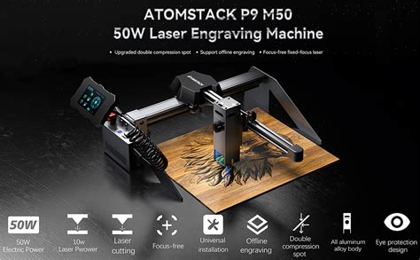 Atomstack P9 M50 Graveur Laser 50w Machine A Gravure Laser Machine à Graver Laser Cutter