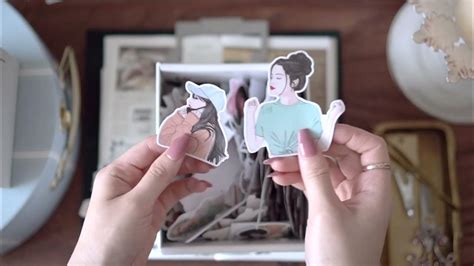 두가지 느낌의 빈티지 다이어리 꾸미기 Asmr Youtube