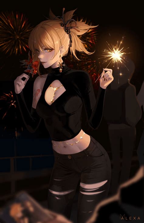 Yoimiya Looking Great In Jeans Genshin Impact Ranimegirlstattoos