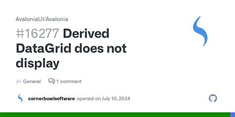 Derived Datagrid Does Not Display · Avaloniaui Avalonia · Discussion