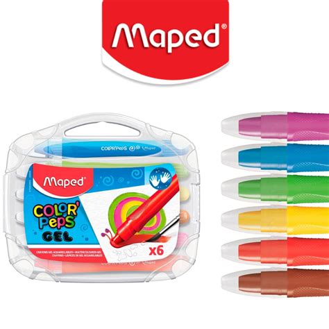 Giz Colorpeps Gel 6 Cores Gepel Papelaria