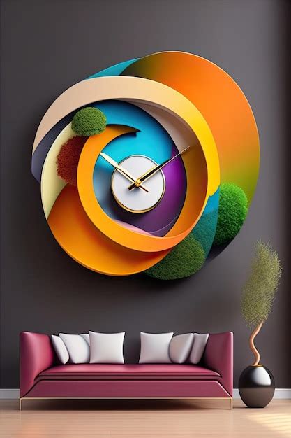 Premium Ai Image Abstract Clock