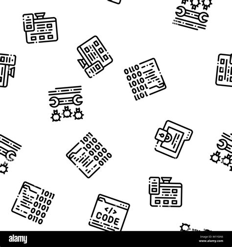 Coding System Vector Seamless Pattern Stock Vector Image And Art Alamy