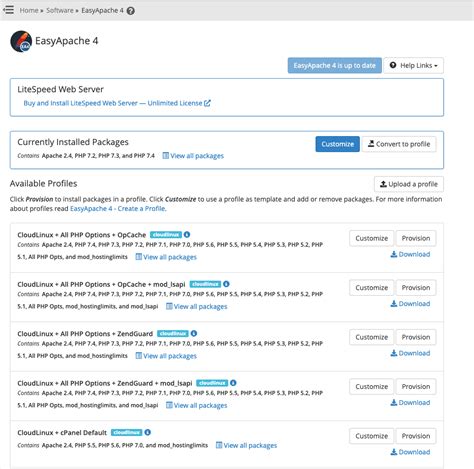 Managing Packages Via Easyapache 4 Ea4 Cpanel