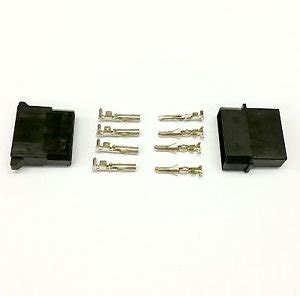MALE FEMALE PIN MOLEX PC PSU POWER CONNECTORS OF EACH BLACK INC PINS