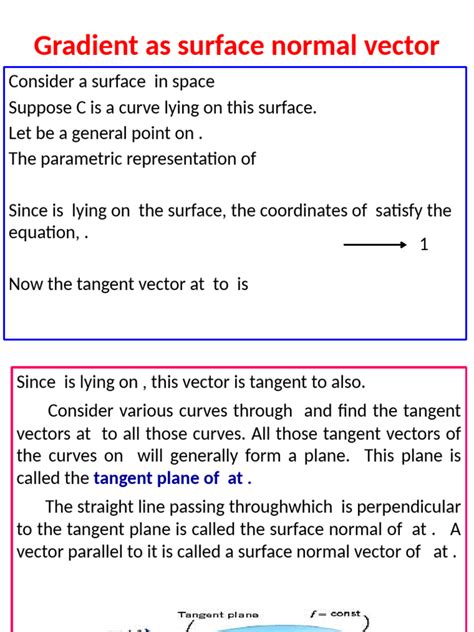 Gradient As The Surface Normal Vector Pdf