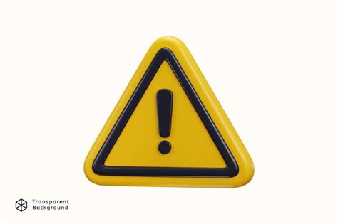Premium Psd Exclamation Sign Warning Or Danger Risk Message Alert