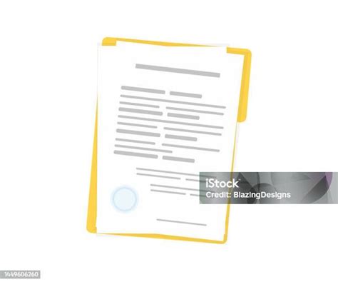 계약 서류 문서 스탬프와 텍스트가있는 폴더 계약 서명 계약 계약 사업 보고서 종이 문서 법률 문서 스탬프 벡터 디자인 및 그림 개념에 대한 스톡 벡터 아트 및 기타 이미지