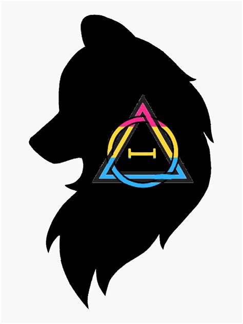 Pansexual Therian Wolf Sticker For Sale By Sorenwatson Redbubble
