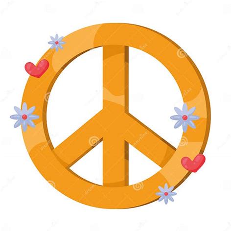 Peace And Love Symbol Stock Vector Illustration Of Boho 254634746