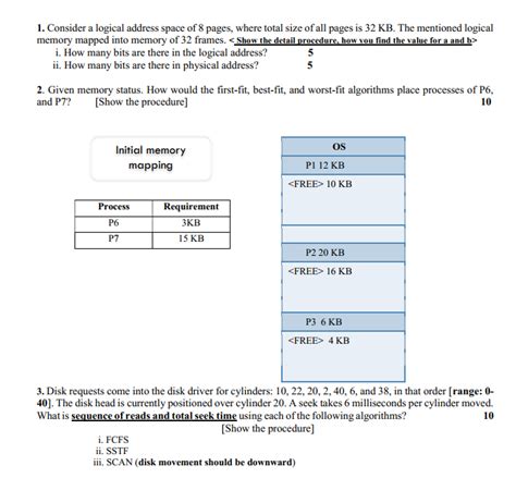 solved 1 consider a logical address space of 8 pages where