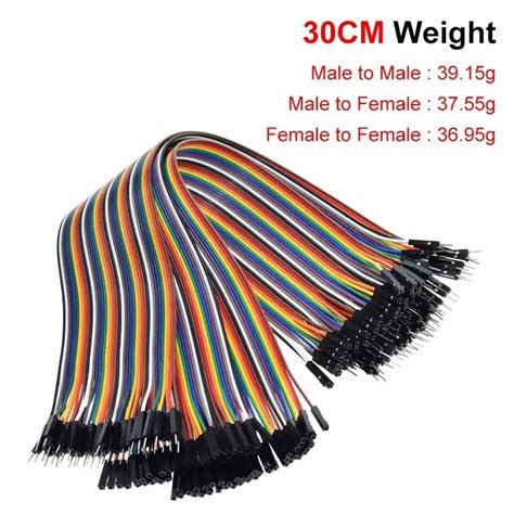 Dupont Line 10cm 20cm 30cm 40pin Male To Male Male To Female Temu