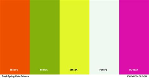 Fresh Spring Color Scheme Palettes SchemeColor Com