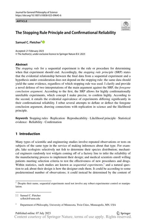 The Stopping Rule Principle And Confirmational Reliability