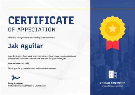 Certificate Of Appreciation Free Certificate Template Piktochart