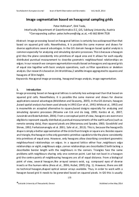 Pdf Image Segmentation Based On Hexagonal Sampling Grids