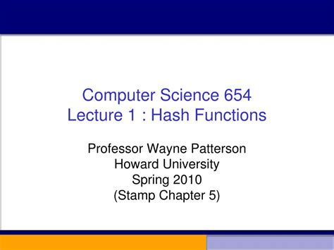 PPT Computer Science Lecture Hash Functions PowerPoint Presentation ID