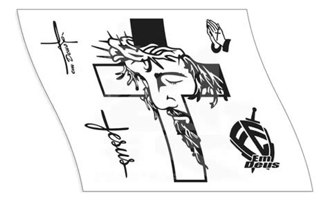 05 Adesivos Cruz Rosto Jesus Cristo Fé Deus Caminhão Carro Mercadolivre