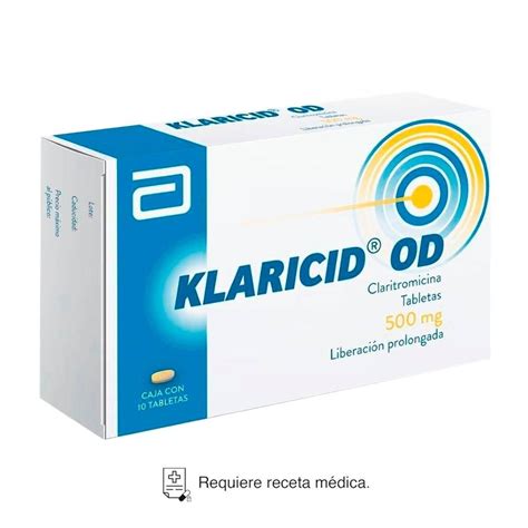 Klaricid Od Claritromicina 500 Mg 10 Tabletas Bodega Aurrera
