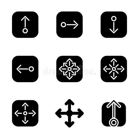 Arrow Icon Set 2 Include Arrow Interface Esential Web Stock Vector Illustration Of Pictogram