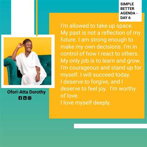 Dorothy Ofori Atta On Linkedin Day 6 Simply Better Agenda 💕💕