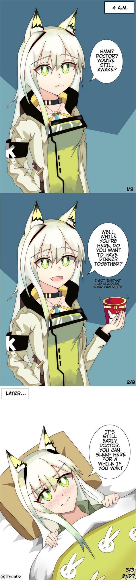 An Anime Comic Strip With Two Different Scenes