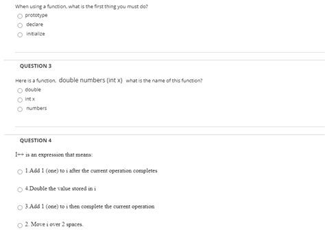 Solved When Using A Function What Is The First Thing You Chegg Com