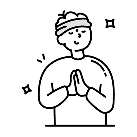 43祈祷 祈福 基督教 天主教 十字架 可爱 搞笑 涂鸦 黑白简笔画 插画 漫画 卡通