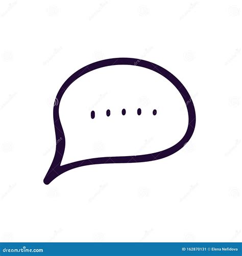 webchat outline icon dialog text on white background stock vector illustration of cloud