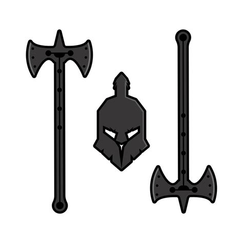 Vector Ax And Gladiator Hat Design 22044020 Vector Art At Vecteezy