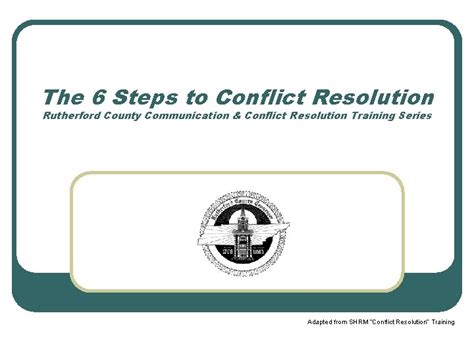 The 6 Steps To Conflict Resolution Rutherford County