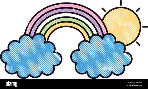 Rainbow Cloud Drawing