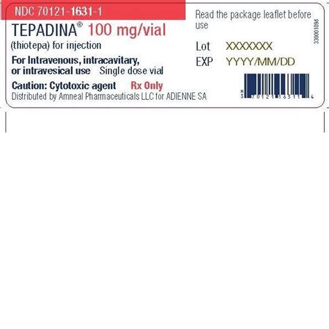 Tepadina Injection Package Insert Prescribing Info Moa