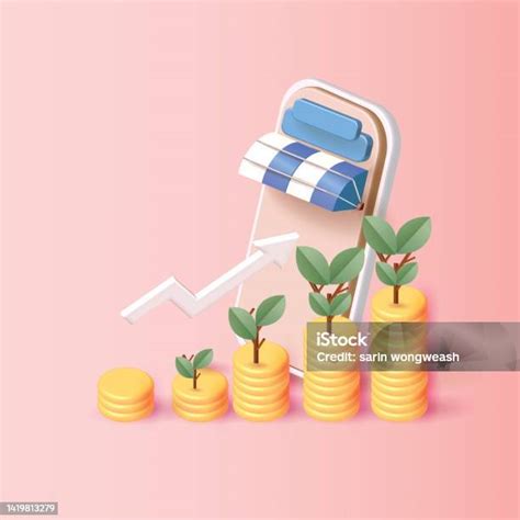 화살표 성장 돈 나무 동전 식물 저축 돈 벡터 3d 은행 소득 사업 0명에 대한 스톡 벡터 아트 및 기타 이미지 0명 개념 경제 Istock