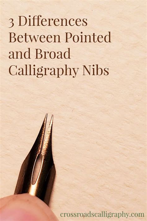 Pointed And Broad Pen Calligraphy Nibs Whats The Difference