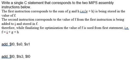 Solved Write A Single C Statement That Corresponds To The Chegg