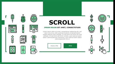 Scroll Computer Mouse Cursor Landing Header Vector 9930663 Vector Art