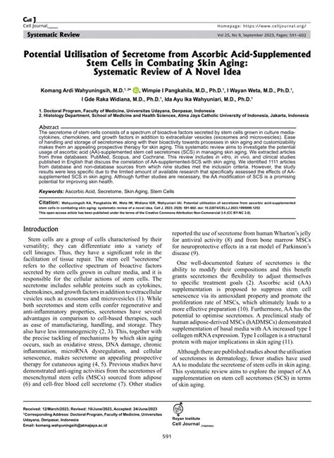 Pdf Potential Utilisation Of Secretome From Ascorbic Acid