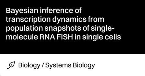 Bayesian Inference Of Transcription Dynamics From Population Snapshots Of Single Molecule Rna