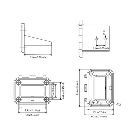 120 Amp Anderson Connector Mounting Box With Cover And Bracket Auto Cape Accessories
