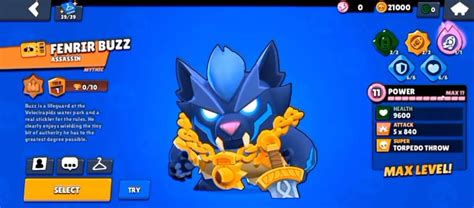 Fenrir Buzz Brawl Pass Skin Rbrawlstars