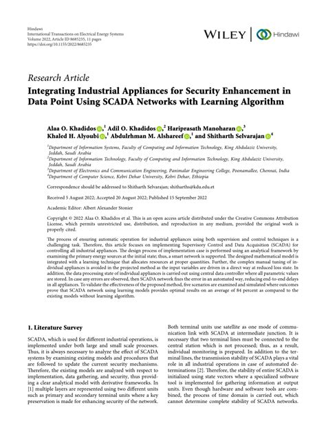 Pdf Integrating Industrial Appliances For Security Enhancement In Data Point Using Scada