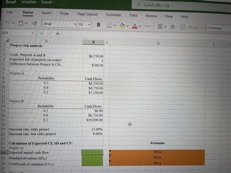 solved exel online structured activity project risk