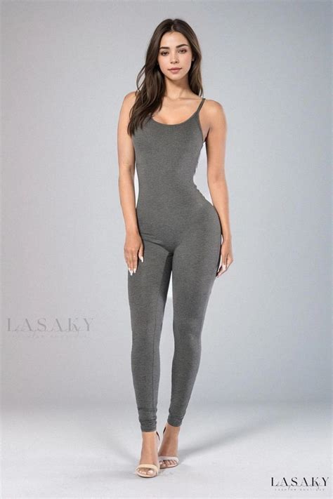 Lasaky Seductive Form Fitting Backless Jumpsuit With Shoulder Straps