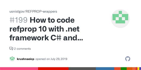 How To Code Refprop 10 With Net Framework C And Languages