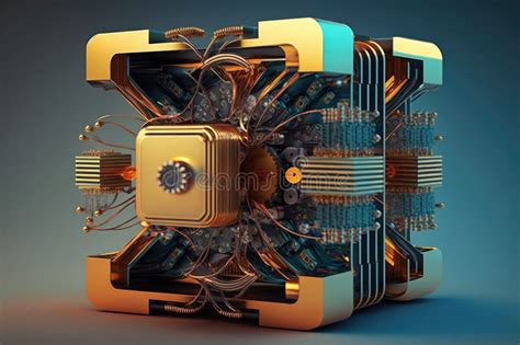 Quantum Computing Microchip 5g Cpu Stock Illustration Illustration Of Modern Quantum 271711661