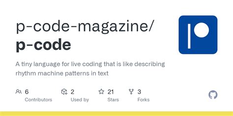 GitHub P Code Magazine P Code A Tiny Language For Live Coding That Is Like Describing Rhythm