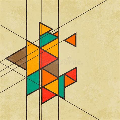 Abstract Geometric Retro Colourful Background Stock Vector Illustration Of Geometric Grunge