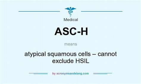 What Does Asc H Mean Definition Of Asc H Asc H Stands For Atypical Squamous Cells Cannot